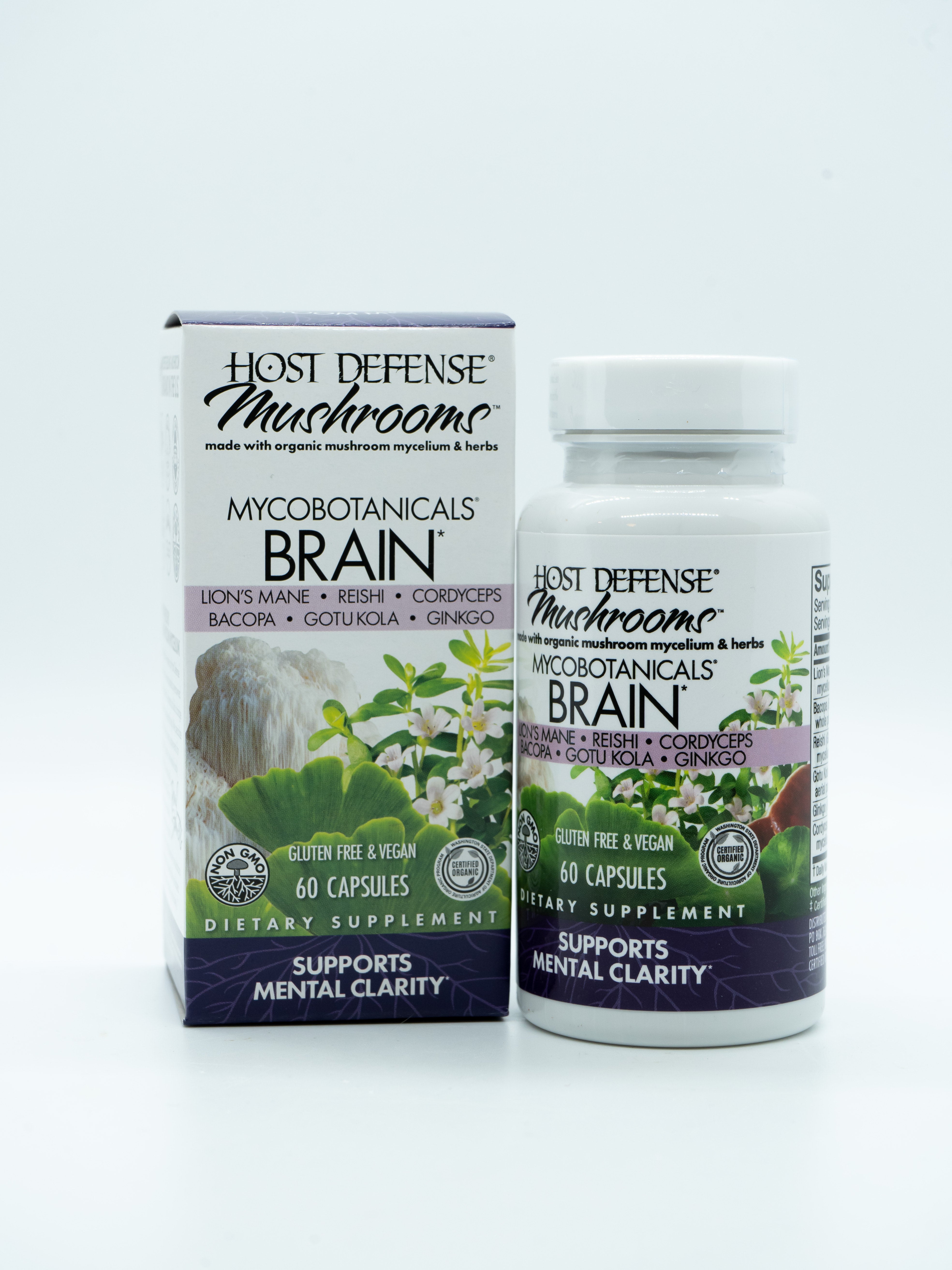 Host Defense | Brain Capsules | 60 ct Mycobotanicals | Strains of the Earth