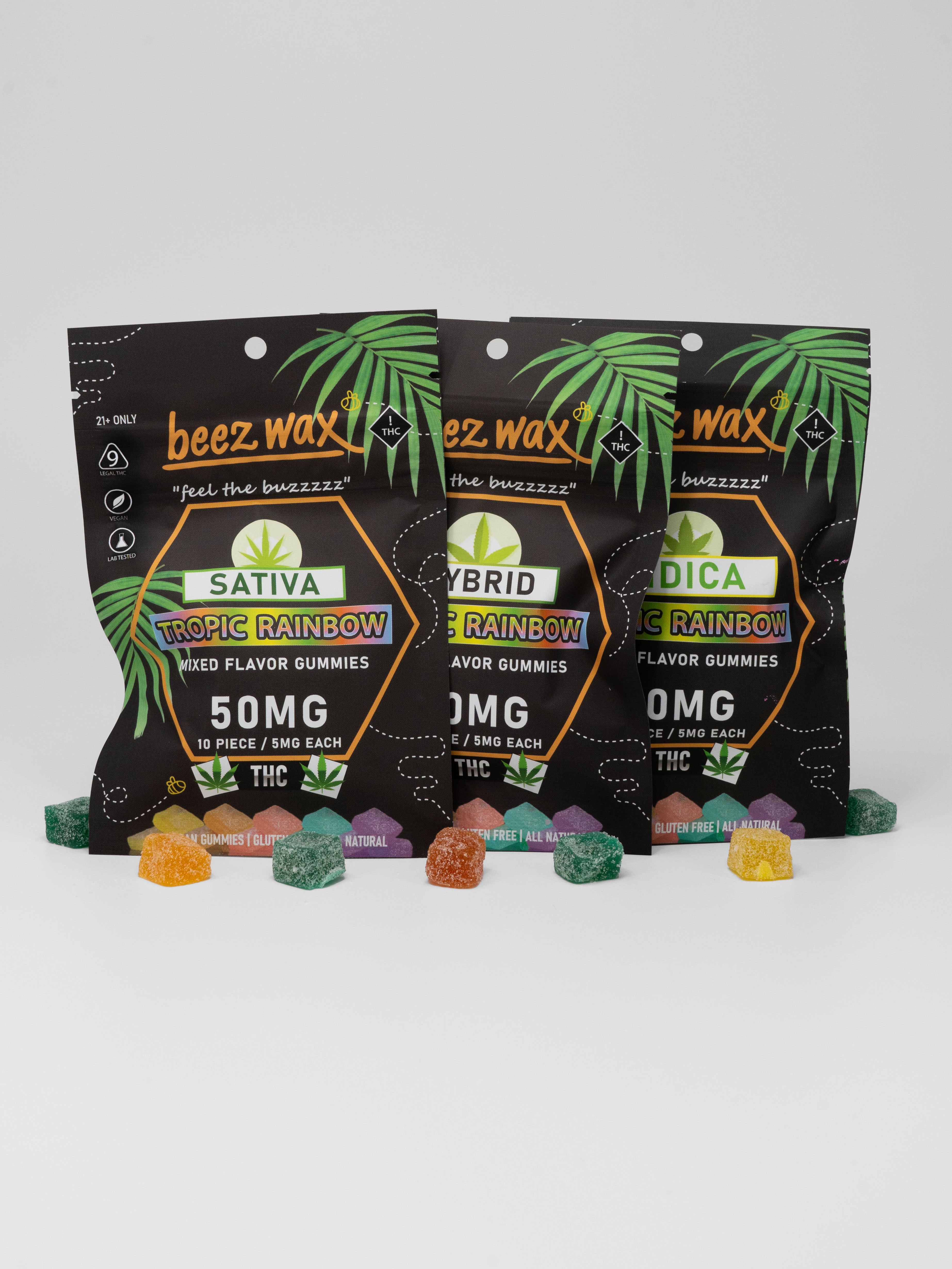Beez Wax | Tropical Dash THC Gummies | 5mg THC | 10ct | Strains of the ...