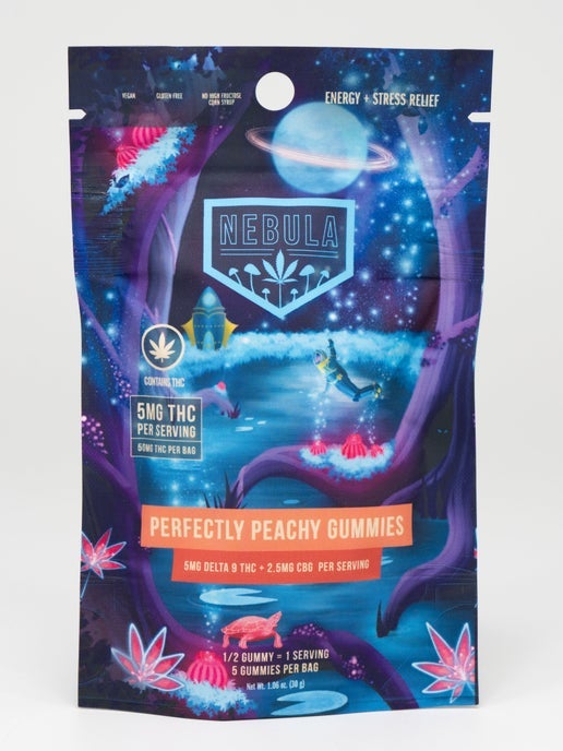 Nebula | Perfectly Peachy Gummies | 10mg THC 5mg CBG | 5pc | Strains of ...