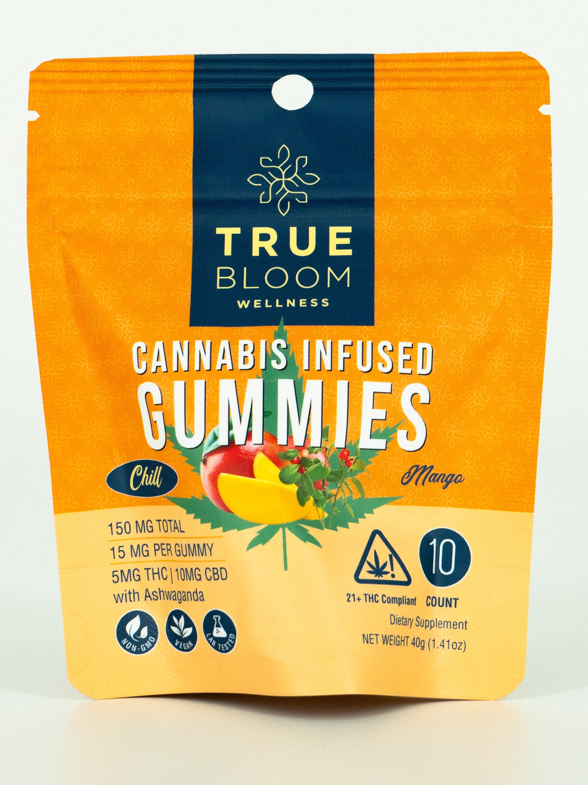 True Bloom Wellness | Chill Gummies with Ashwaganda | 5mg THC 10mg CBD ...