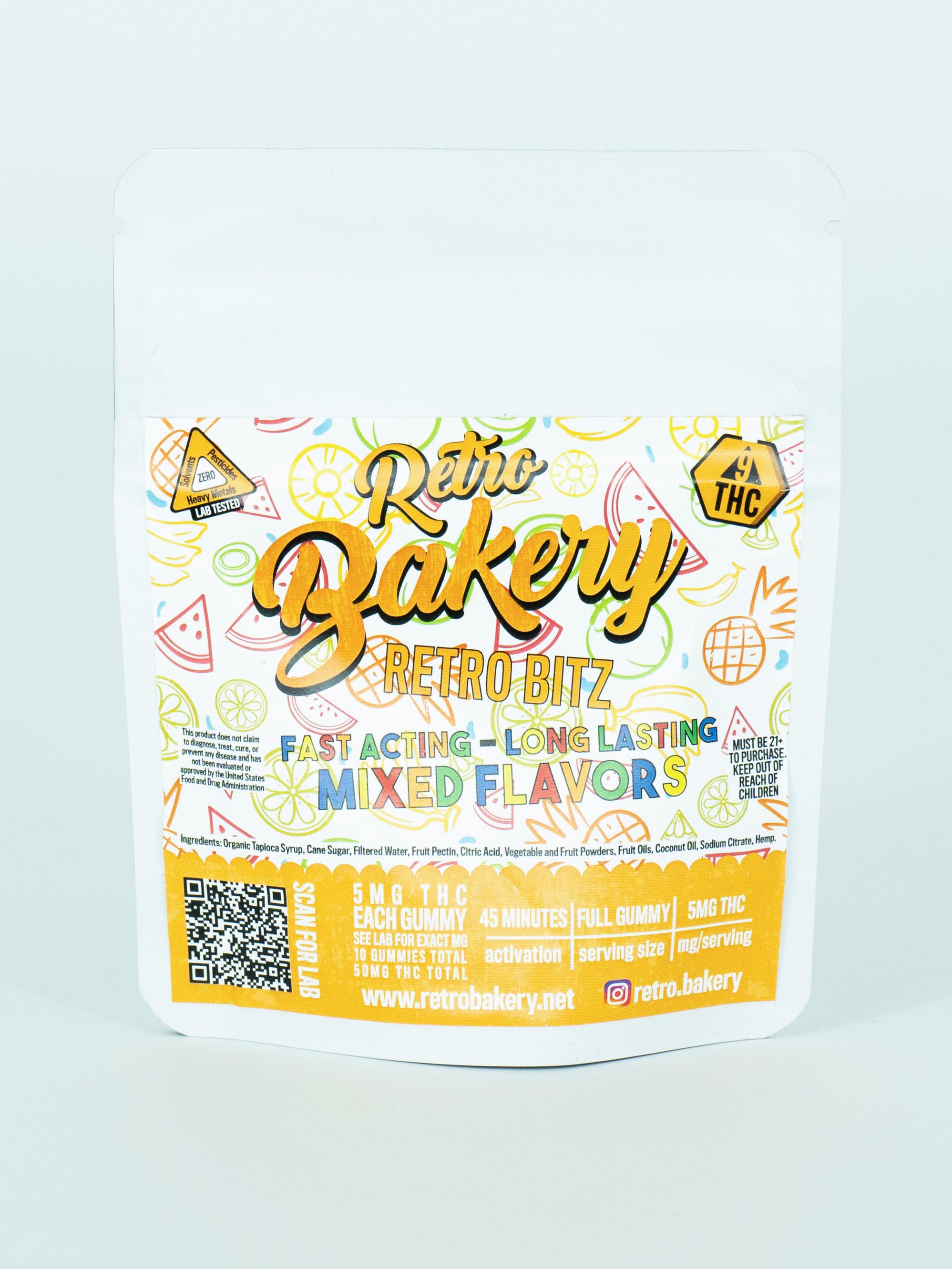 Retro Bakery | Retro Bitz Gummies | 5mg THC | 10ct | Strains of the Earth