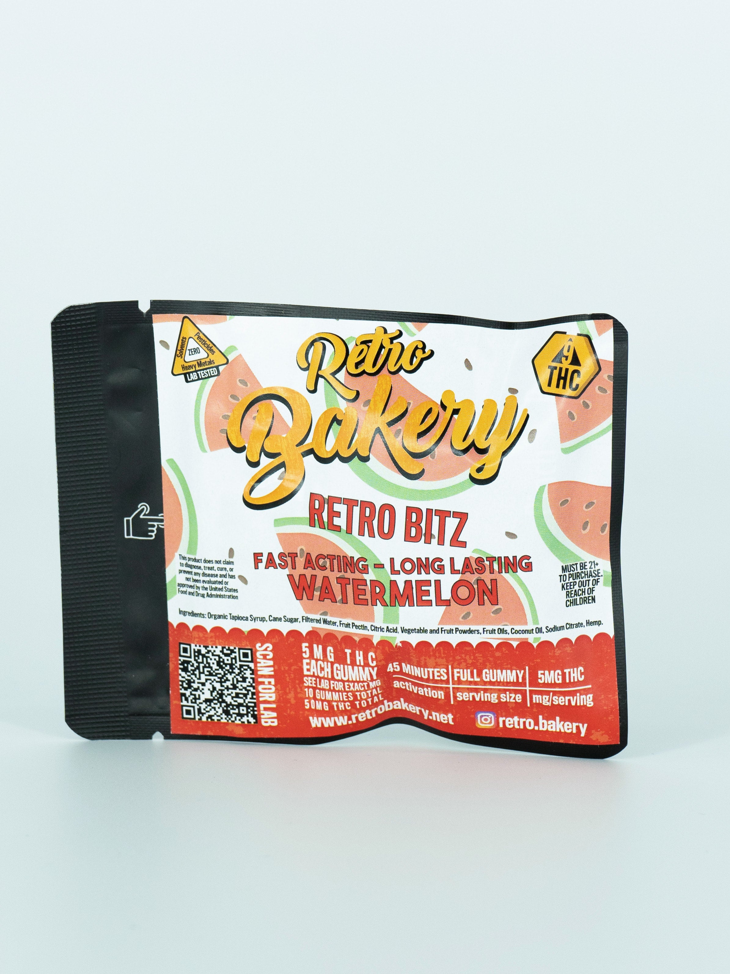 Retro Bakery | Retro Bitz Gummies | 5mg THC | 10ct | Strains of the Earth