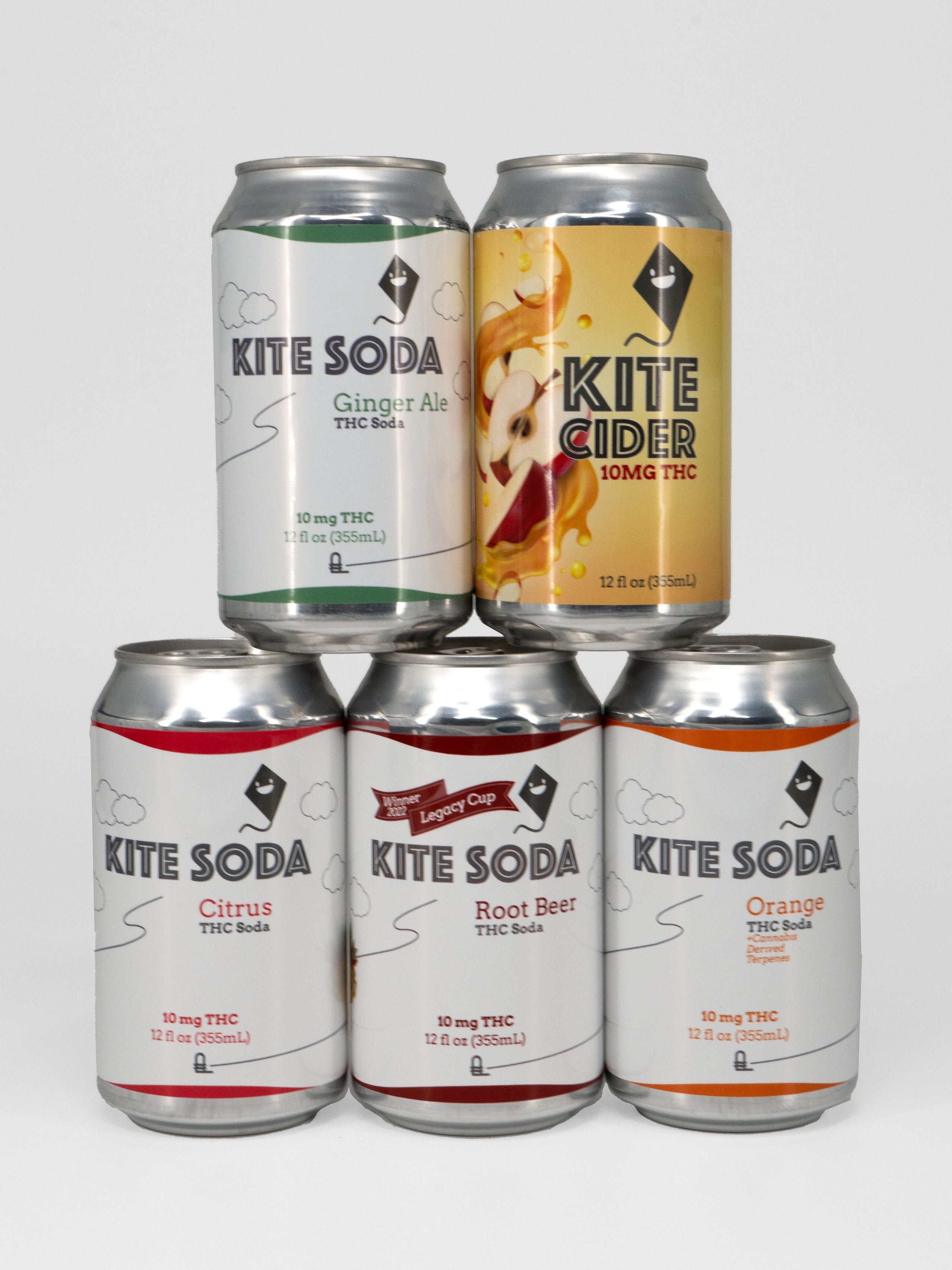 Kite Soda | 10mg D9 THC Soda | 12oz | Strains of the Earth