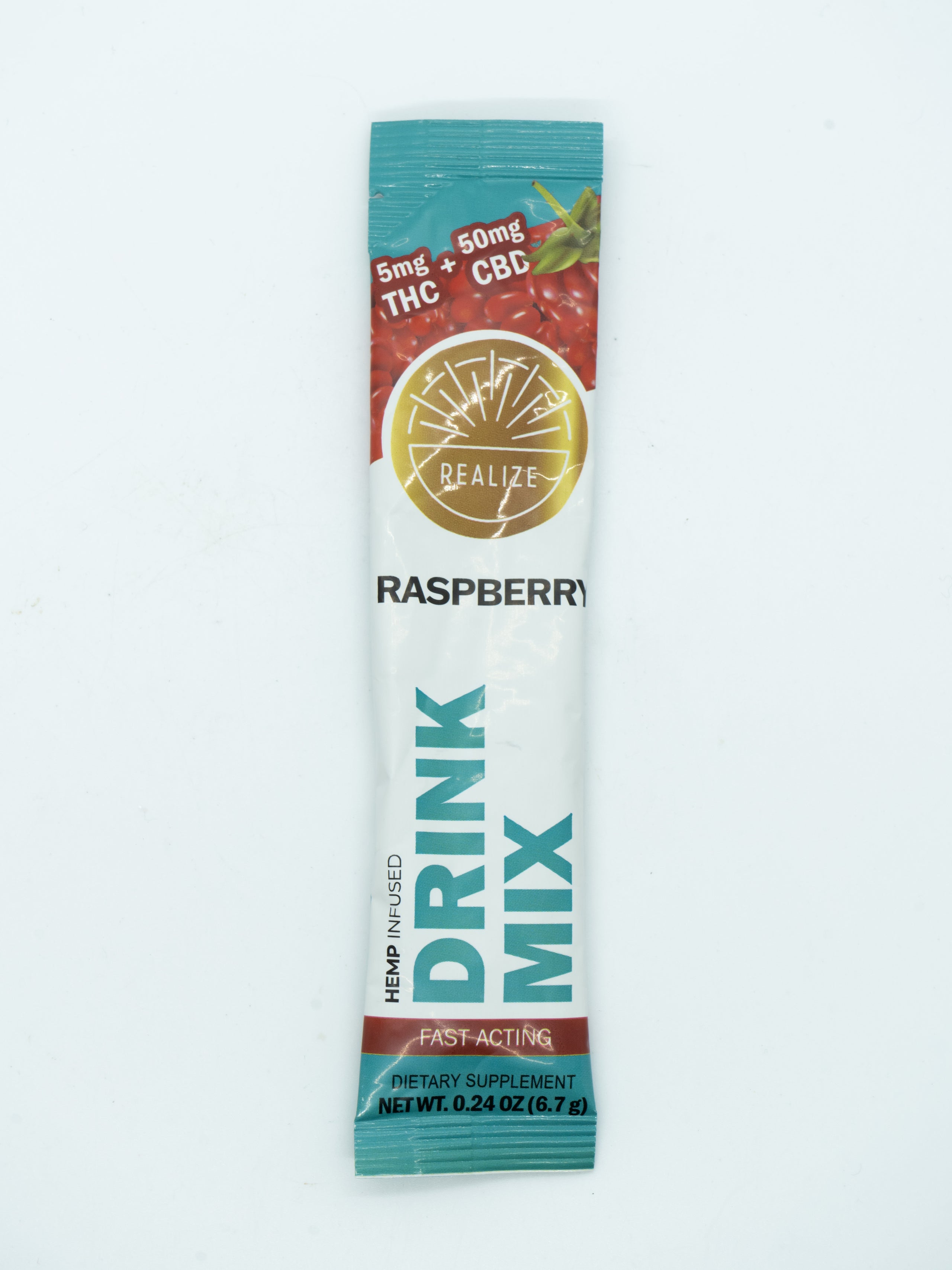 Realize | Hemp Infused Raspberry Drink Mix | 5mg THC 50mg CBD | 1ct ...