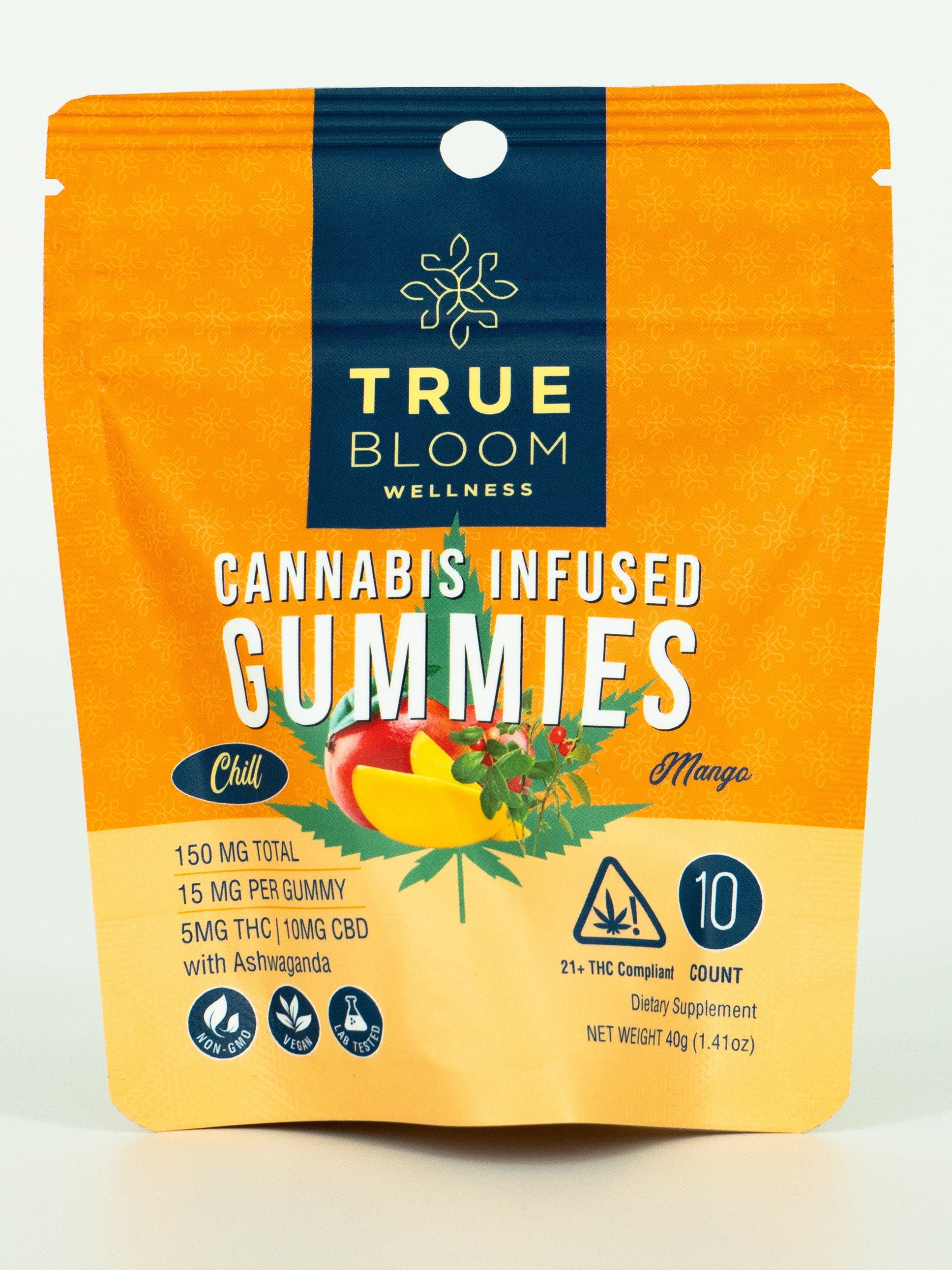 True Bloom Wellness | Chill Gummies with Ashwaganda | 5mg THC 10mg CBD ...