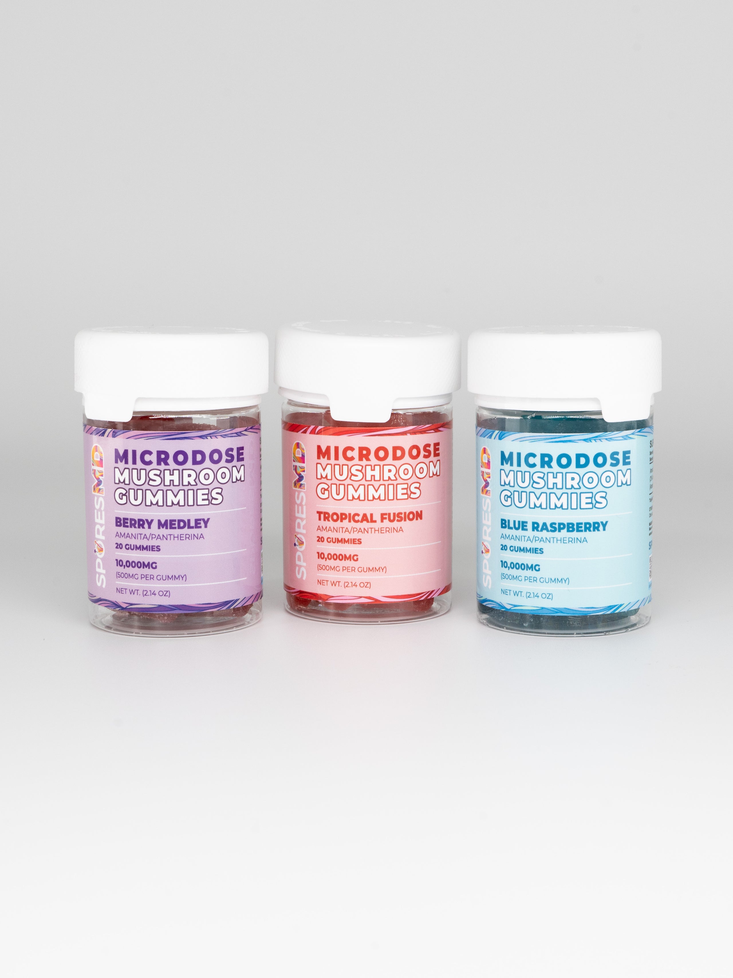 SporesMD | Microdose AP Mushroom Gummies | 500mg | 20ct | Strains of ...