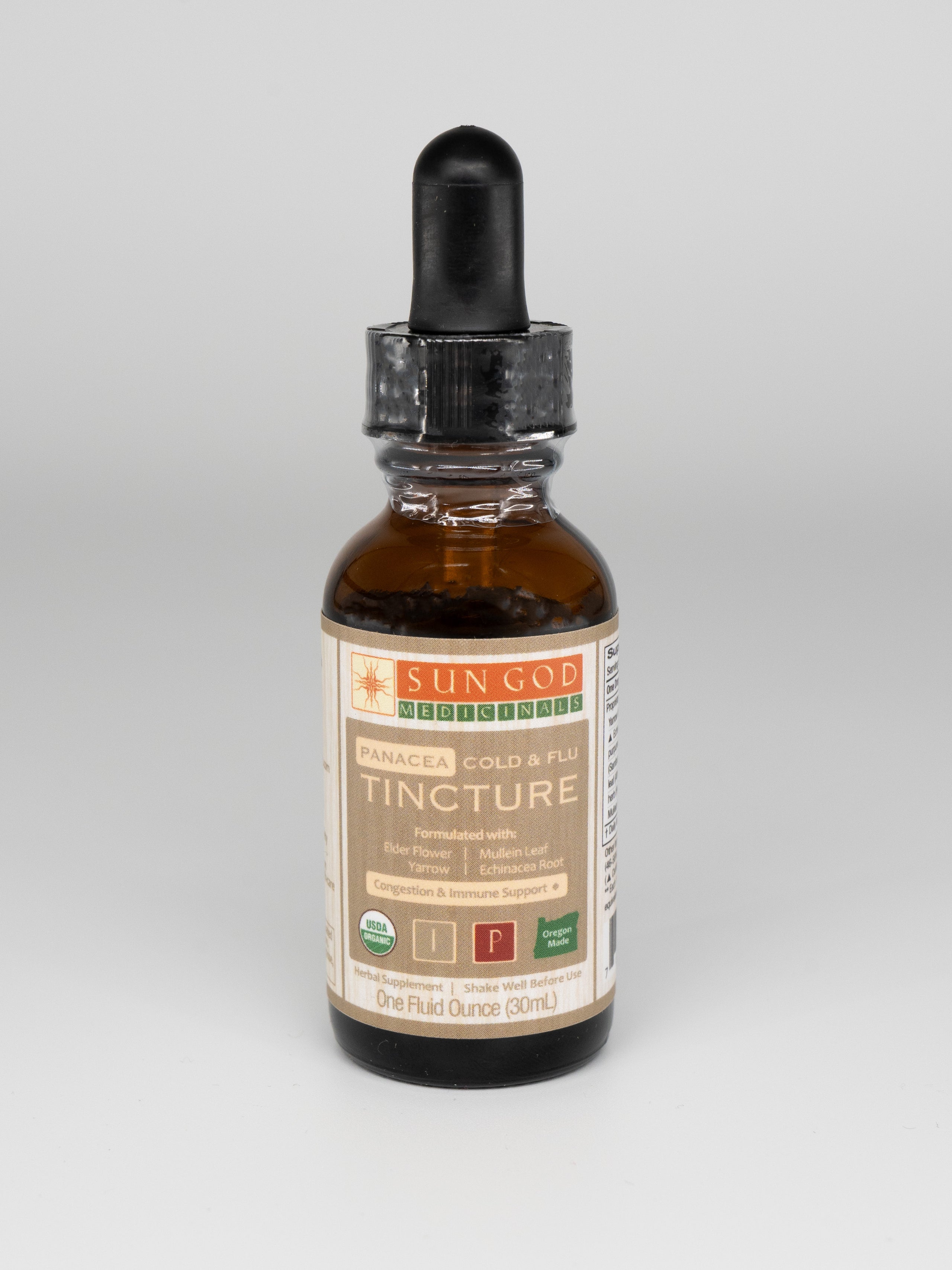 Sun God | Panacea Cold and Flu Tincture | 1oz | Strains of the Earth