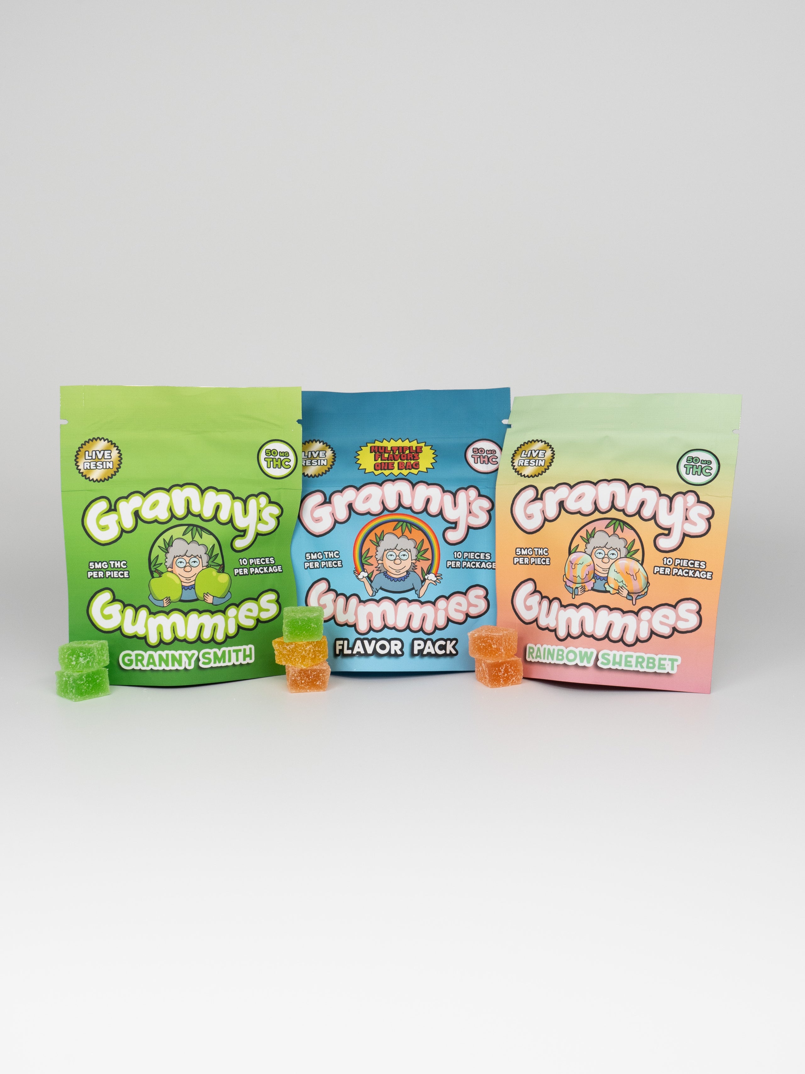 Granny's | Live Resin THC Gummies | 5mg THC | 10ct | Strains of the Earth