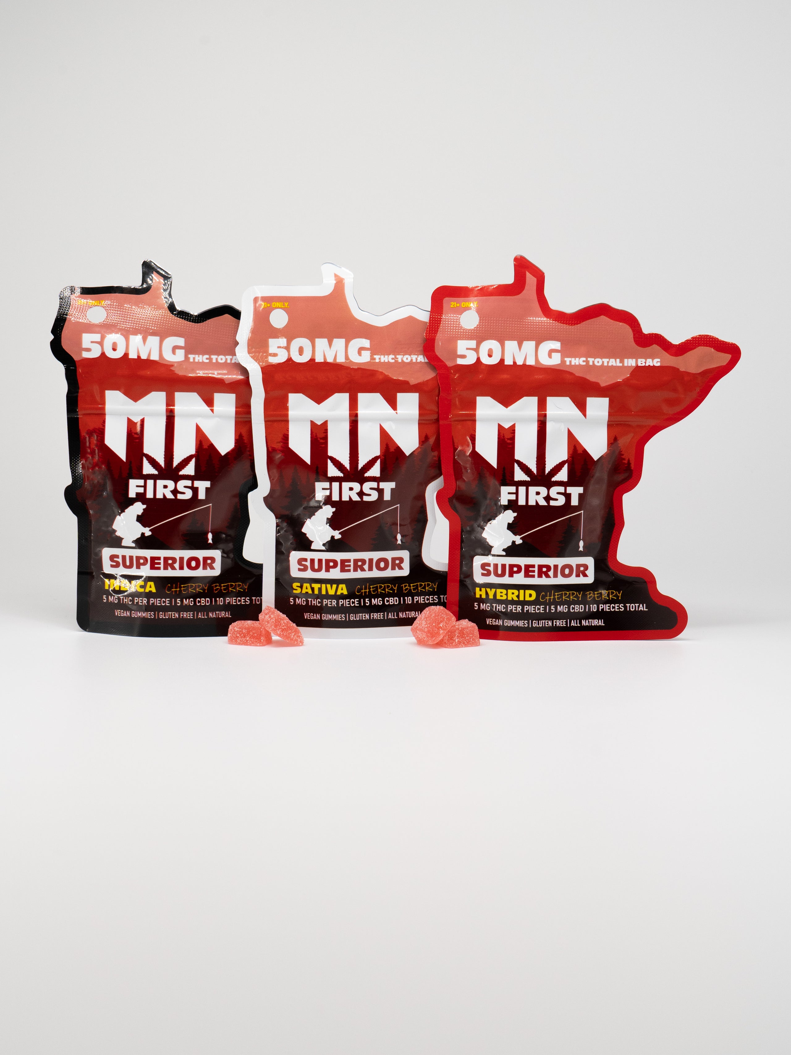 MN First | Superior Gummies | 5mg THC:CBD | 10ct | Strains of the Earth
