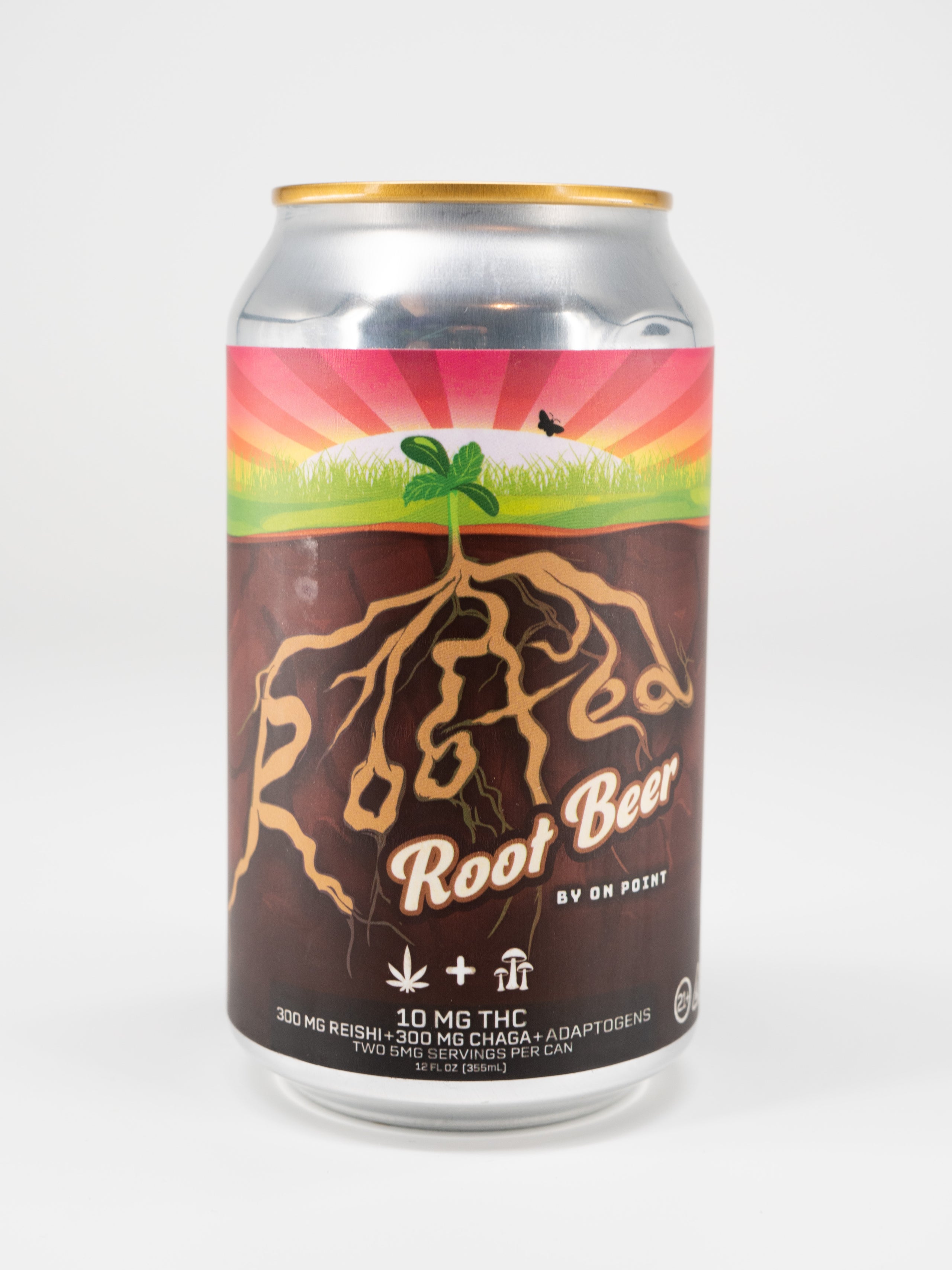 On Point | Rooted Root Beer | 10mg THC + 600mg Mushrooms & Adaptogens ...