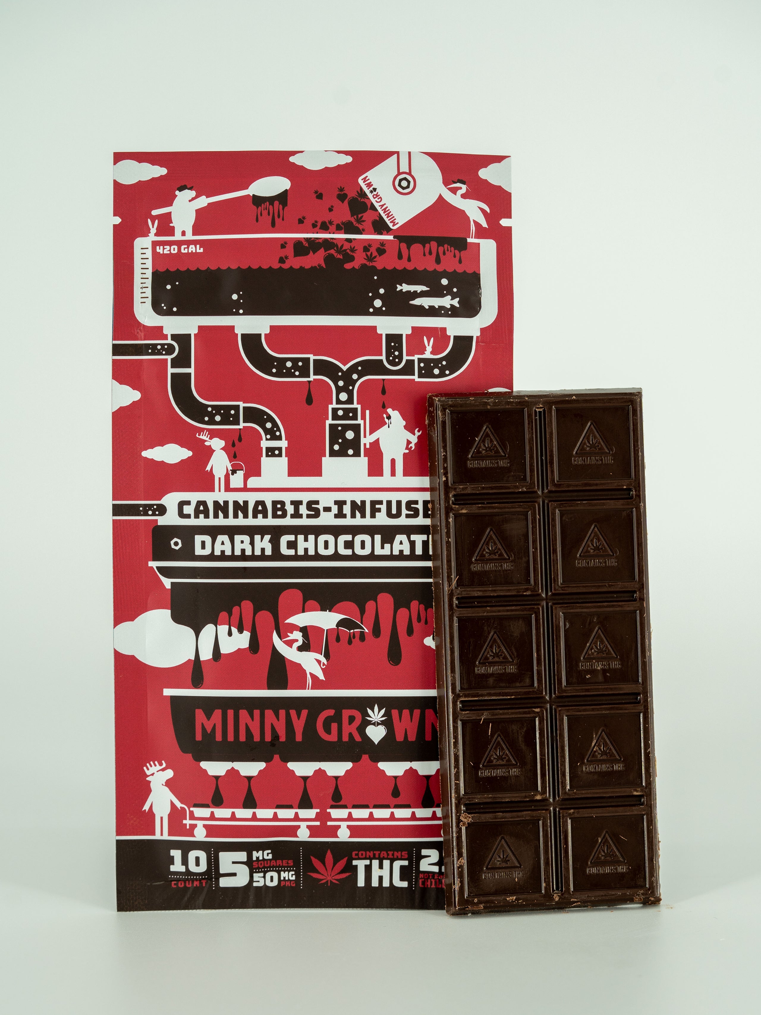 Minny Grown | 50mg THC Chocolate Bar | Strains of the Earth