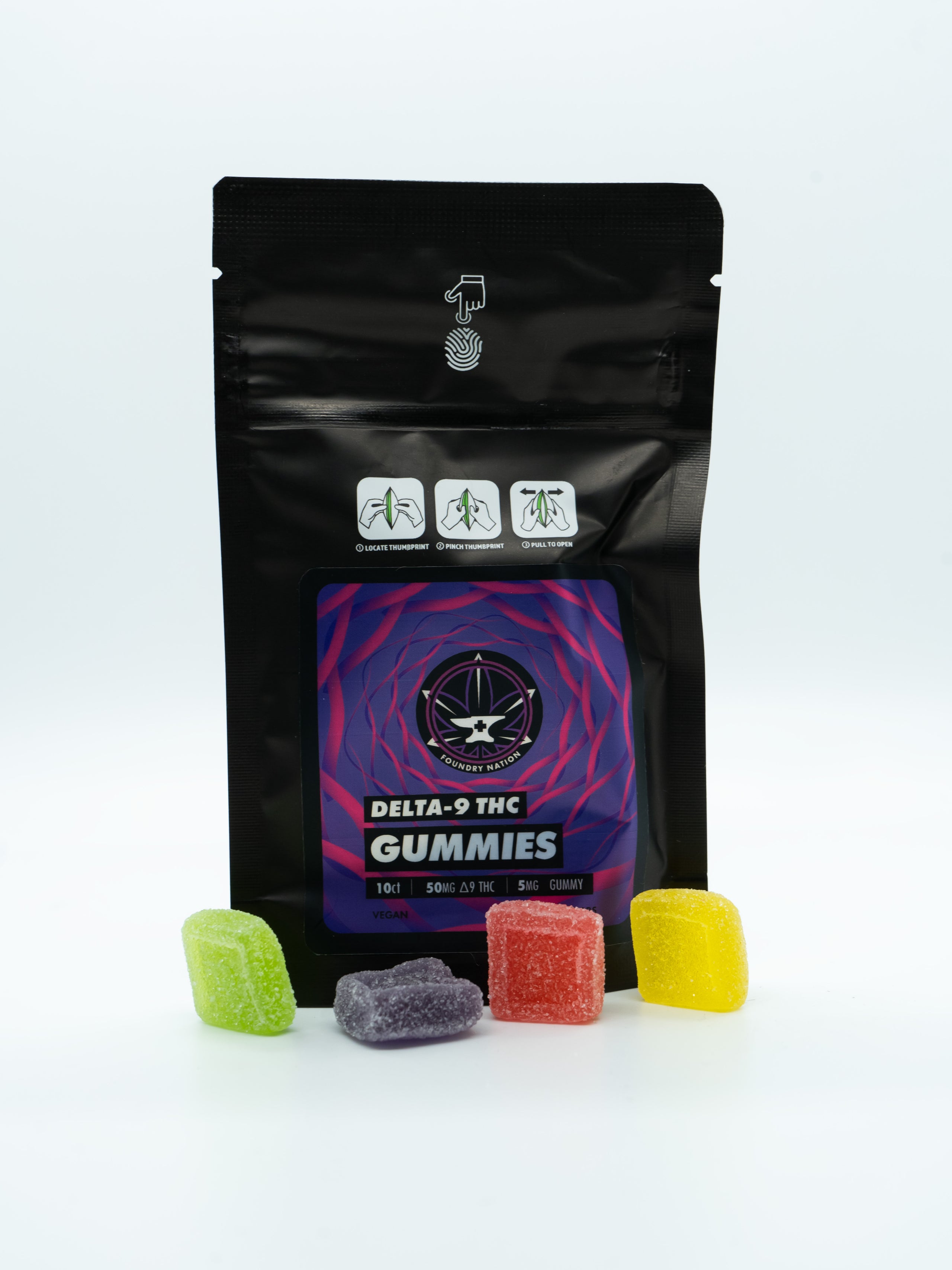 Foundry Nation | 5mg D9 THC Gummies | Strains of the Earth